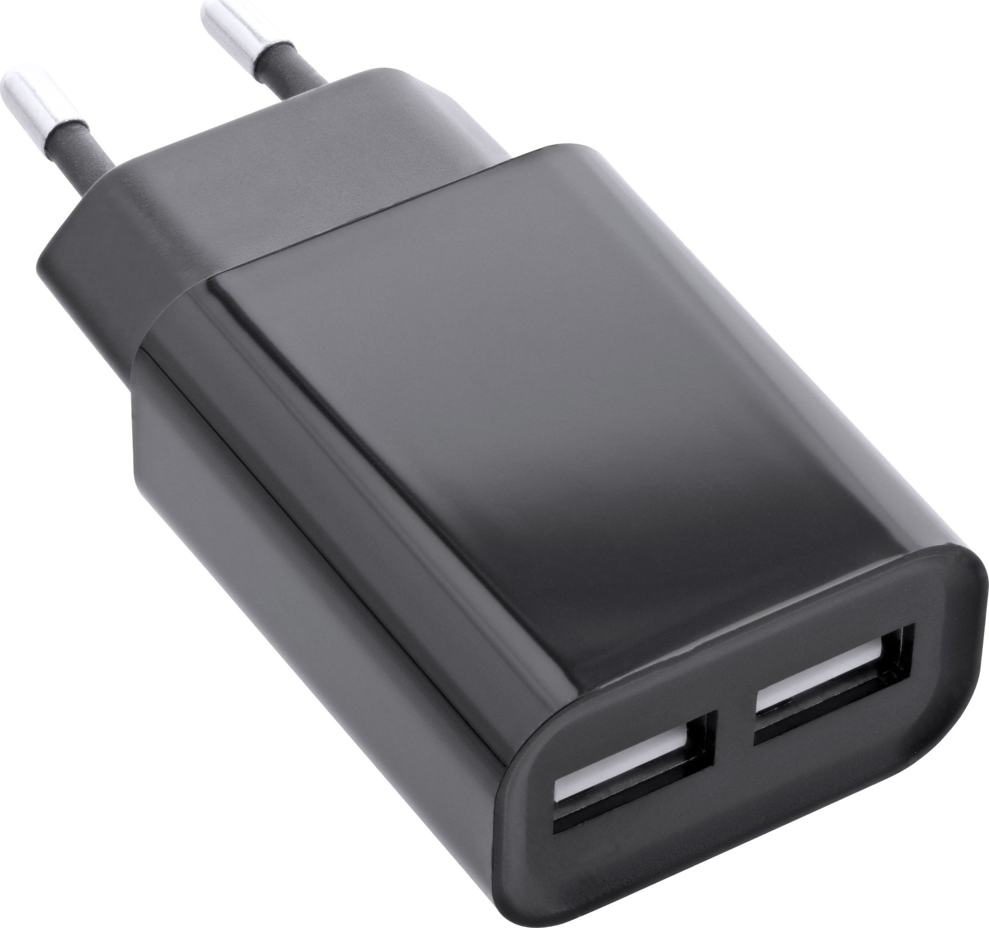 InLine ® USB Power Adapter DUO, 2 Port 100-240VAC to 5V / 2.1A black ...